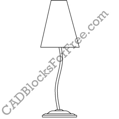 Table Lamp Free Autocad Block In Dwg