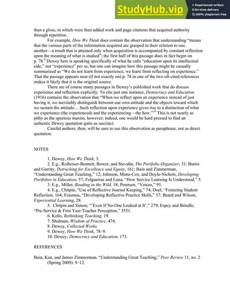 A Spurious John Dewey Quotation On Reflection Pdf