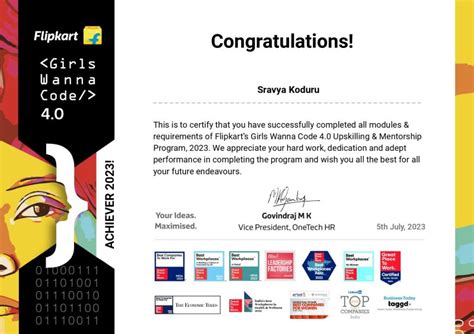 Sravya Koduru On Linkedin Hello Connections I Am Glad To Share That I Was A Part Of Flipkarts