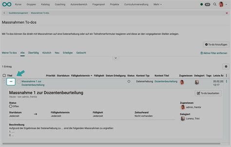 Actions To Dos Openolat Documentation