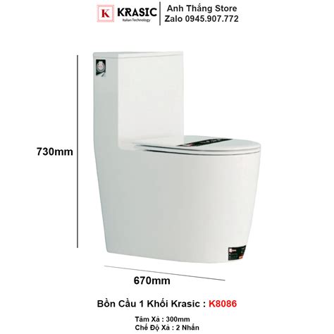 Bồn Cầu Krasic K8086 Tổng Kho Krasic Hà Nội
