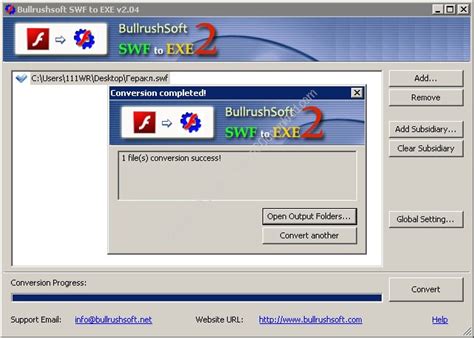 دانلود bullrushsoft swf to exe converter 2 04 تبدیل فایل فلش به فایل اجرایی