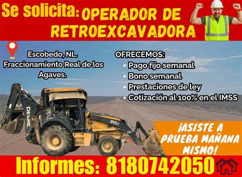 OPERADORES DE MAQUINARIA(DE NUEVO LEON). | # **SE SOLICITAN DOS OPERADORES DE RETRO EXCAVADORA ...