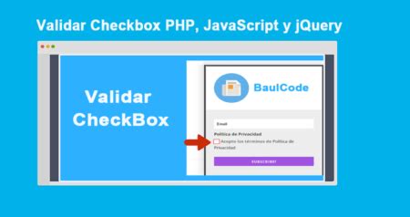 Validar Checkbox PHP JavaScript Y JQuery Ejemplos BaulCode