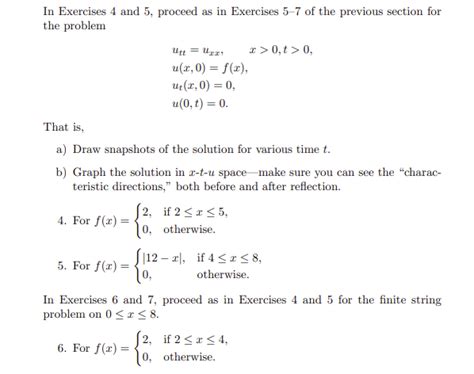 Solved In Exercises 4 And 5 Proceed As In Exercises 5 7 Of Chegg Com