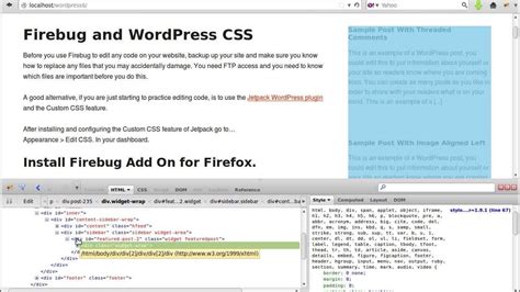 Firebug Css Editing Made Easy Youtube