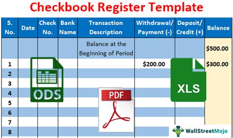 Excel Template Checkbook Register