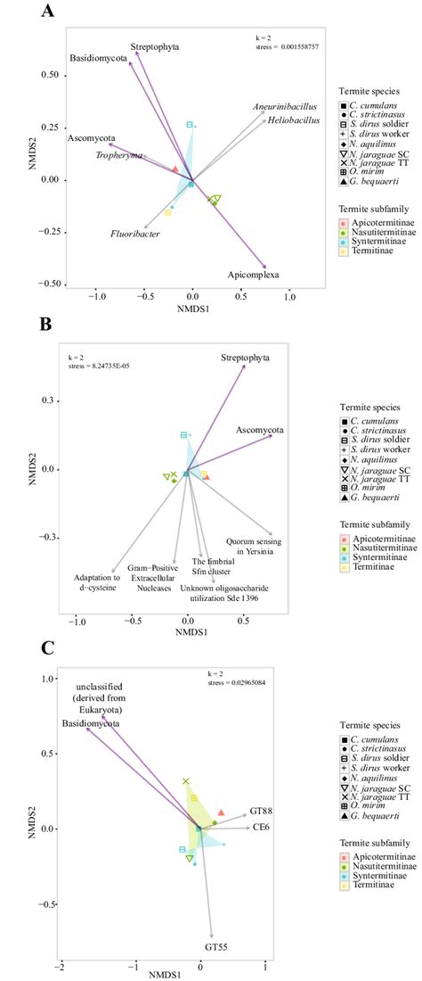Nmds Ordination Analysis Of Higher Termite Gut Microbiota Based On The