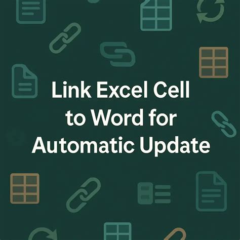 How To Link Excel Cell To Word For Automatic Update Excel Insider