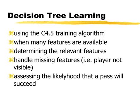 learning a multiagent behavior decision tree learning for pass evaluation ppt download