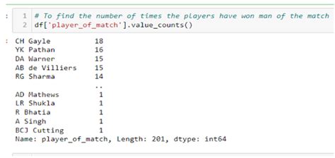 Exploratory Data Analysis In Python With Ipl Match Dataset