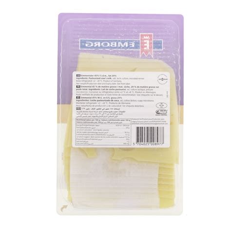 Emborg Emmentaler Cheese Slices 150 G Online At Best Price Lulu Qatar