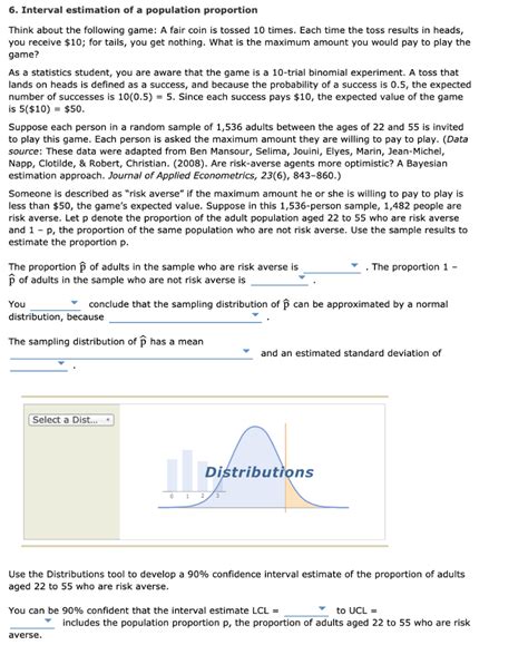 Solved 6 Interval Estimation Of A Population Proportion Chegg Com