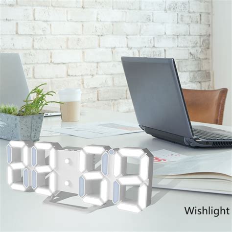 3d Led Digital Clock Electronic Alarm Clocks Three Vicedeal