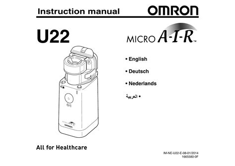Omron Microair U22 Nebulizer Instruction Manual Chatwithmanuals