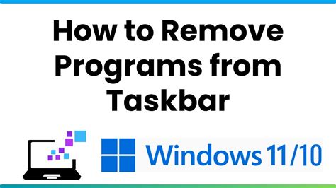 How To Remove Programs From Taskbar In Windows YouTube