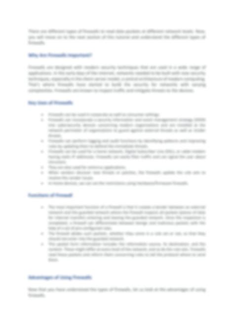 solution what is firewall types how does it work advantages its