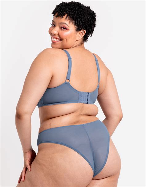 Curvy Kate Happy Boobs Balcony Bra Denim Blue Brastop Us