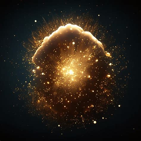 Premium Photo Lens Flare Cinematic Visual Light Effect On Black Background Night Golden