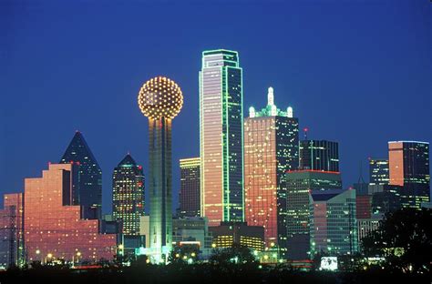 Dallas Tx Skyline At Night With By Visionsofamerica Joe Sohm