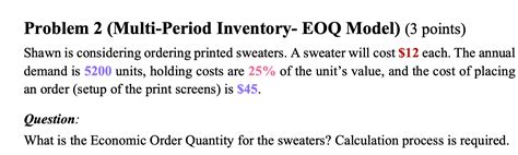 solved problem 2 multi period inventory eoq model 3