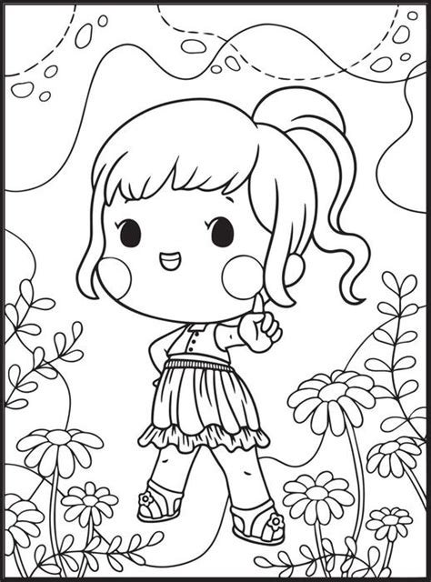 Coloring Cute Girl Pages Getdrawings Sketch Coloring Page