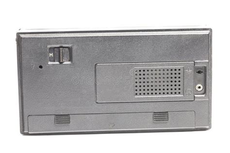 Old Transistor Radio Isolated On White Rear View Stock Image Image Of Selector Entertainment