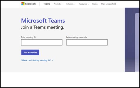 How To Join A Microsoft Teams Meeting By Meeting ID And Passcode Web