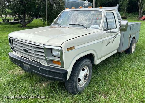 Sold 1985 Ford F350 Utility Bed Pickup Truck Other Equipment With