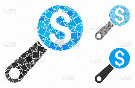 税金融图标镶嵌图案商务部分一个物体符号渴望