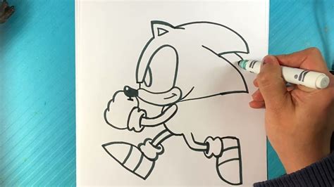 Easy How To Draw Sonic The Hedgehog Running How To Draw Sonic Easy Drawings Drawings