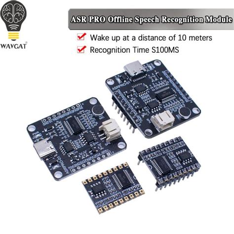 Wavgat Asrpro Intelligent Offline Speech Recognition Module Voice Board Support Uart12cpwmspi