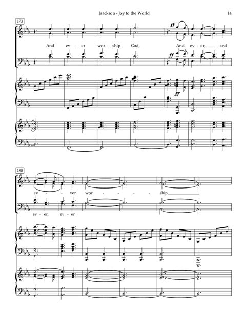 Joy To The World By Alex Isackson Organ Organ Accompaniment Satb
