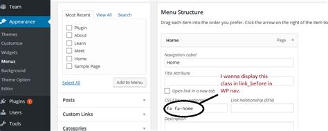 Php How To Display Wp Custom Class In Before In Nav Stack Overflow