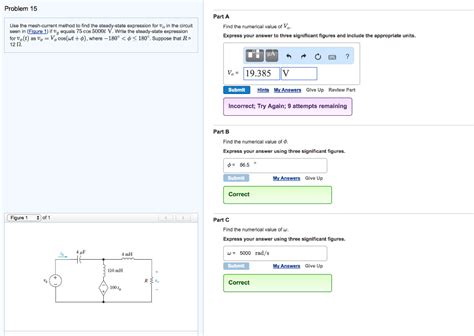solved use the mesh current method to find the steady state