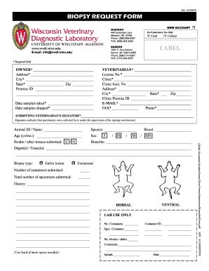 Biopsy Request Form Blank Fillable Template Fill Out Print