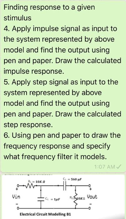 Solved Finding Response To A Given Stimulus Apply Impulse Chegg Com