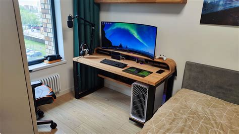 Умный рабочий стол пьедесталом с подсветкой Zigbee | Mensa Design