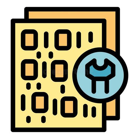 Binary File Coding System Vector Thin Line Icon Stock Vector