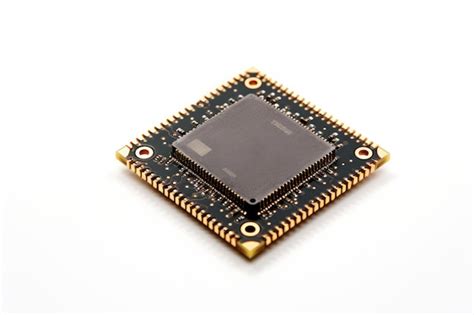 Premium Photo A Single Microchip Isolated On White Background