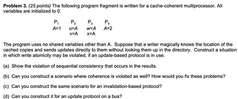 solved problem 3 25 points the following program fragment