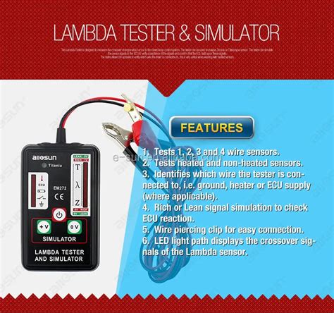 All Sun Em272 Lambda Sensor Tester And Simulator For 1234 Wires