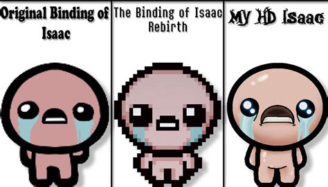 The Binding Of Isaac Hd Sprite Comparison By Cloud6625 On Deviantart