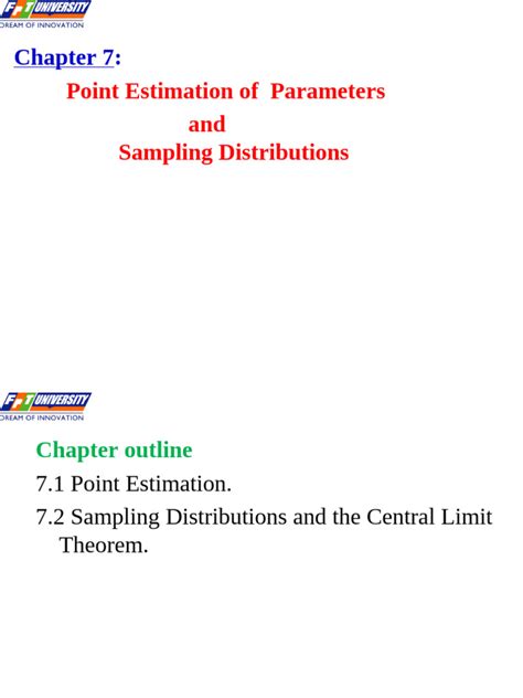 Chapter 7 Point Estimation Of Parameters And Sampling Distributions Pdf Estimation Theory