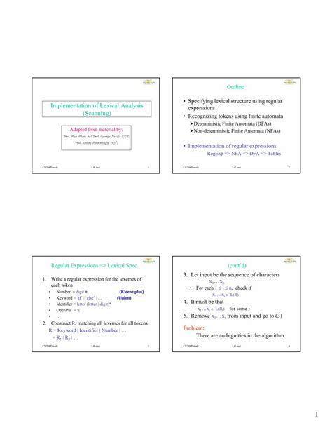 pdf implementation of lexical analysis scanning dokumen tips