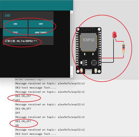alex9ufo 聰明人求知心切 wokwi esp32 simulator esp32 led mqtt node red