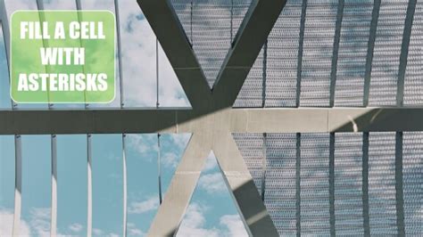 fill a cell with asterisks excel tips mrexcel publishing