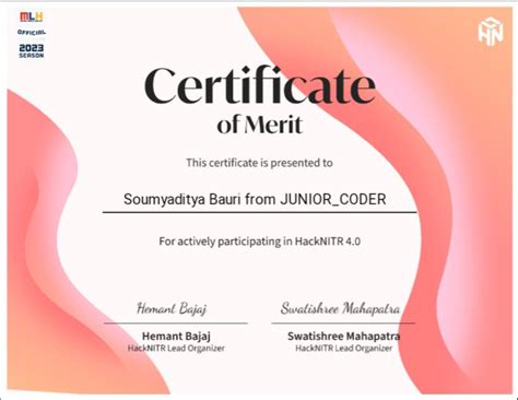 Soumyaditya Bauri On Linkedin Hackathon2023 Hackathon Mlh Nitr