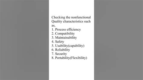Objectives Of Nonfunctional Testing Istqb Softwaretesting Interview Testingconcepts Youtube