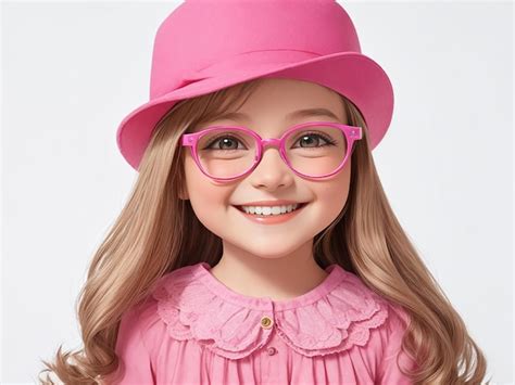 Premium Ai Image Beautiful Girl Wearing Glasses And Hat Generated By Ai